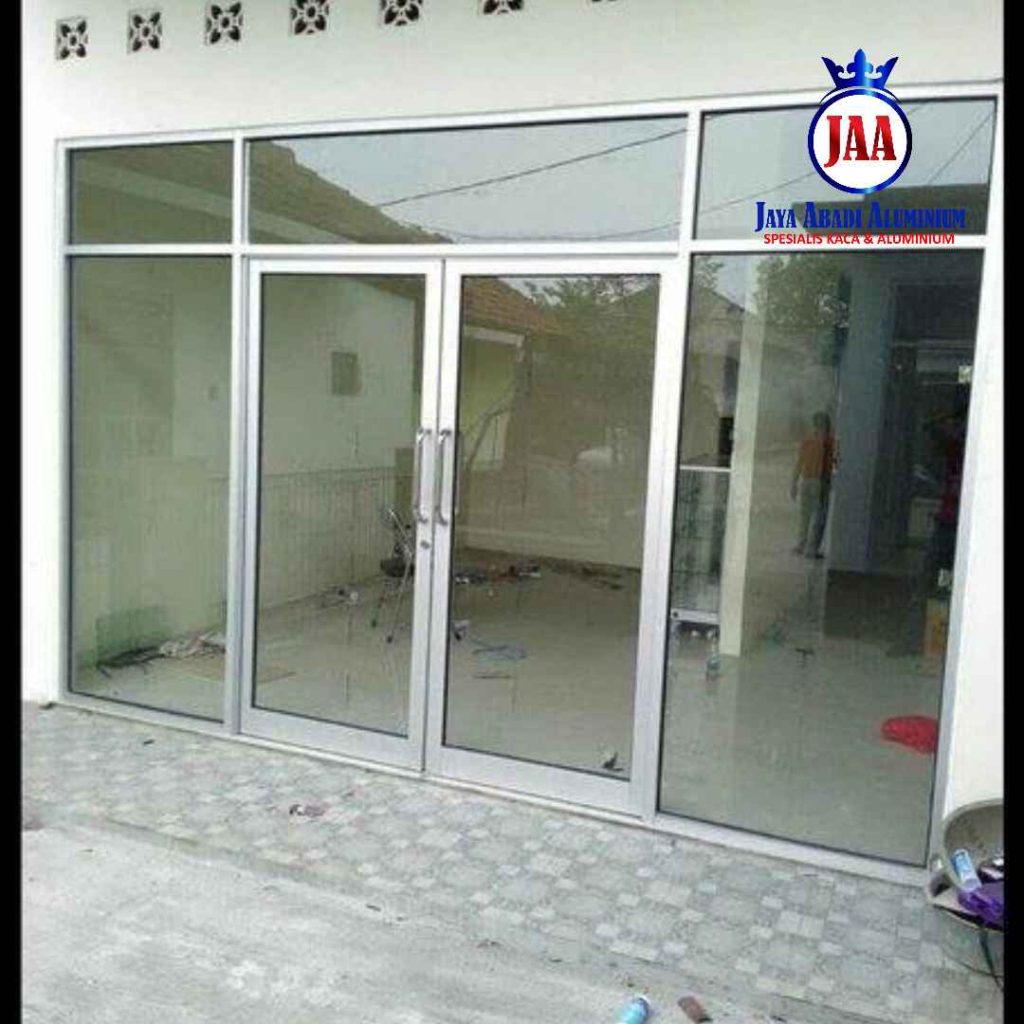 Pintu Kaca Aluminium Tahan Lama untuk Toko Kecil - Jaya Abadi Alumunium